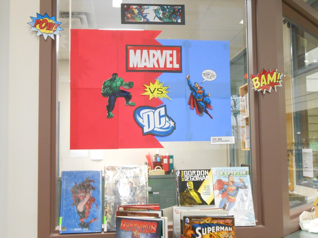 Marvel vs. DC Graphic Novel Display – Ontarian Librarian